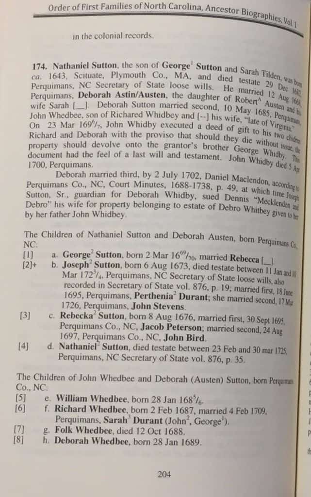 Order of First Families of North Carolina – Registry of Ancestors Vol ...