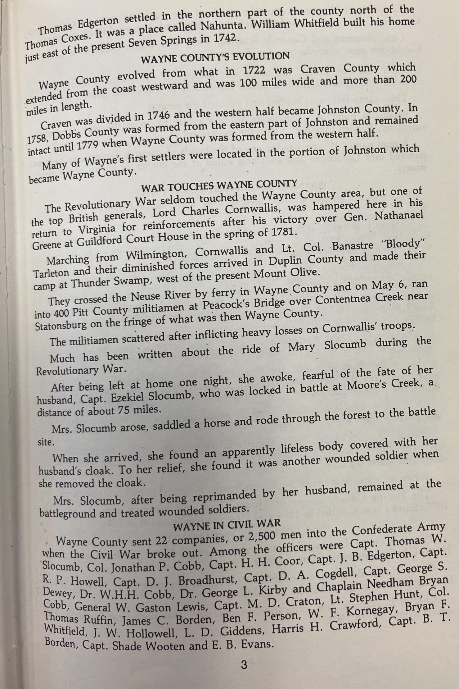 History of Wayne County, North Carolina, Collection of Historical ...