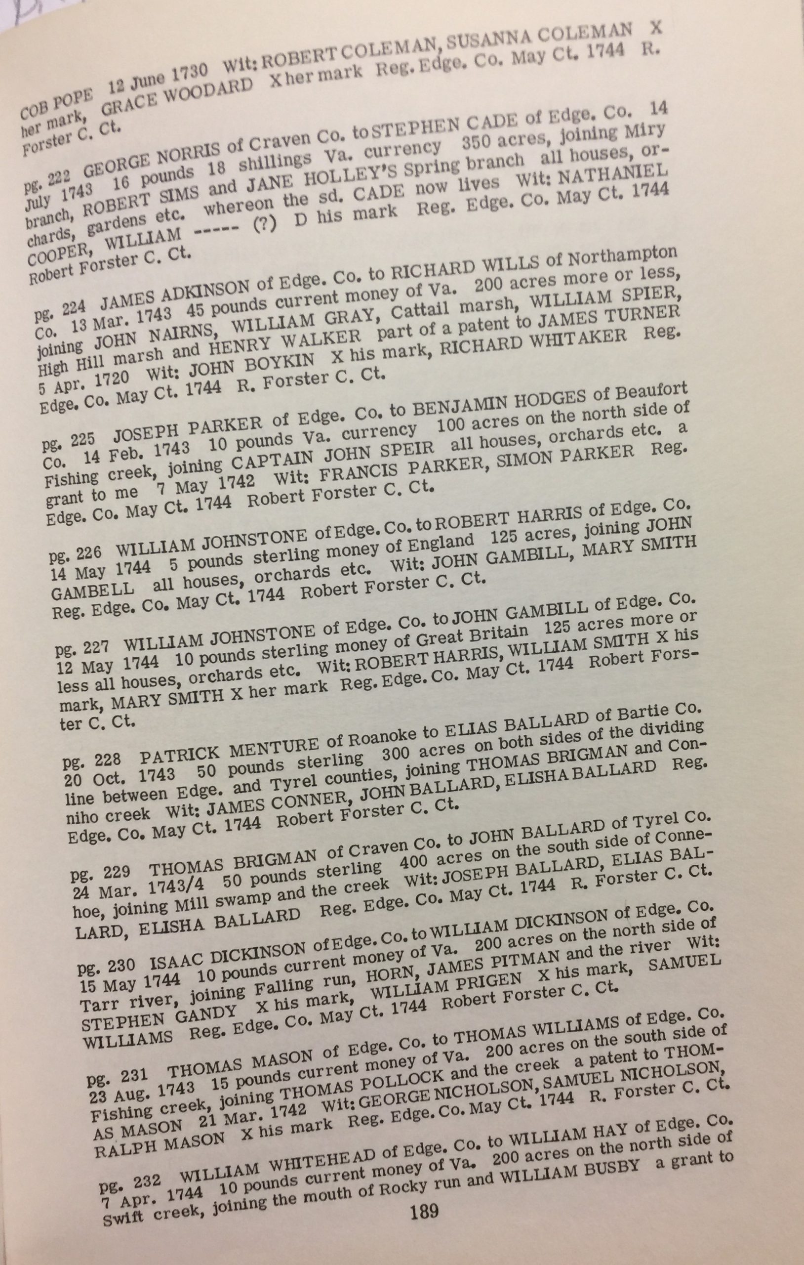 Abstracts of Deeds Edgecombe Precinct – Edgecombe County, North ...