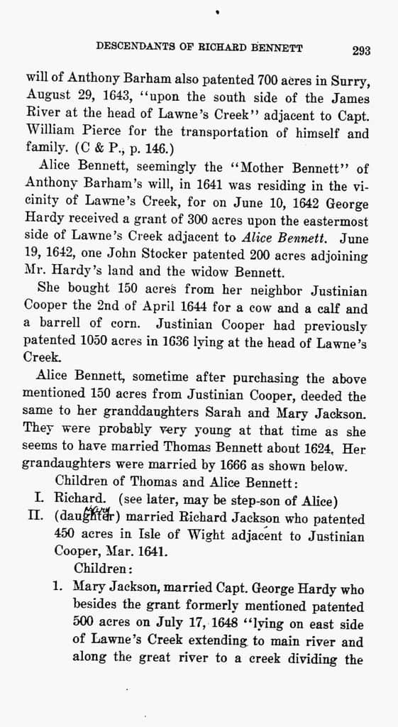 17th Century Isle of Wight County, Virginia – Smith Harper