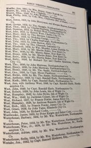 Early Virginia Immigrants 1623-1666 – Smith Harper