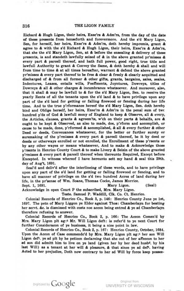 The Ligon Family and Connection – Chapter XV – Smith Harper