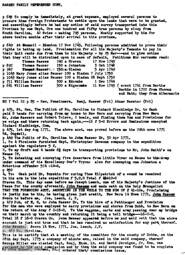 Sasser Family References – Smith Harper