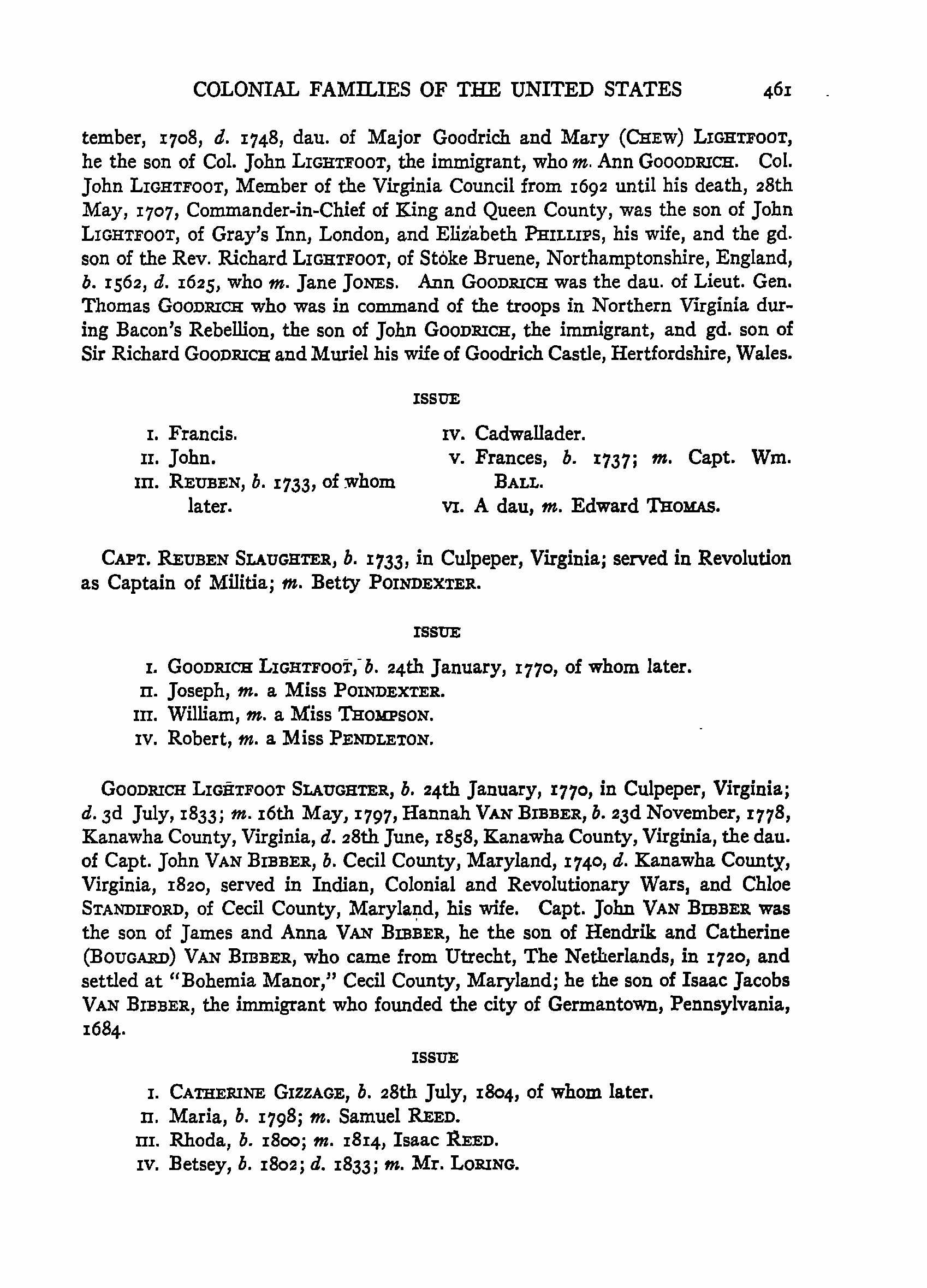 Colonial Families of the USA, 1607-1775 Volume V – Slaughter – Smith Harper